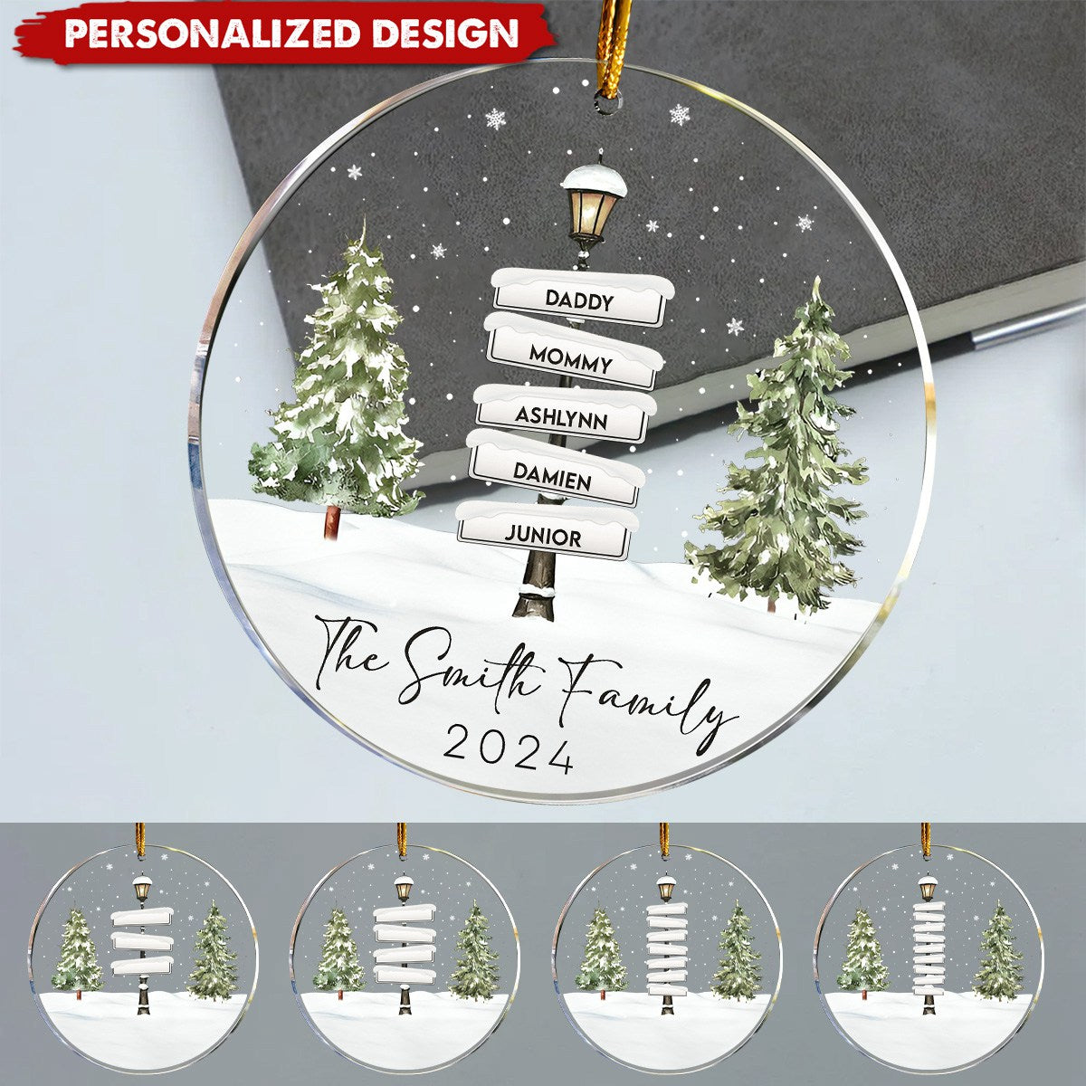 Personalized Christmas Road Sign Name Tag Customization-A Gift For Fam ...