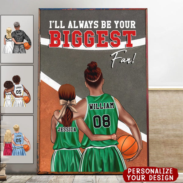 Personalized Basketball Couple Poster - Always Be Your Biggest Fan - C ...