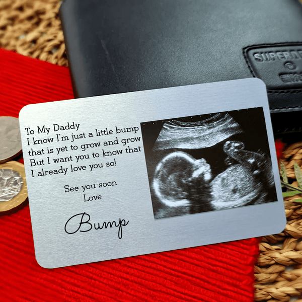 Metal Wallet Card - Love Bump - I Know I’m Just a Little Bump That Is ...